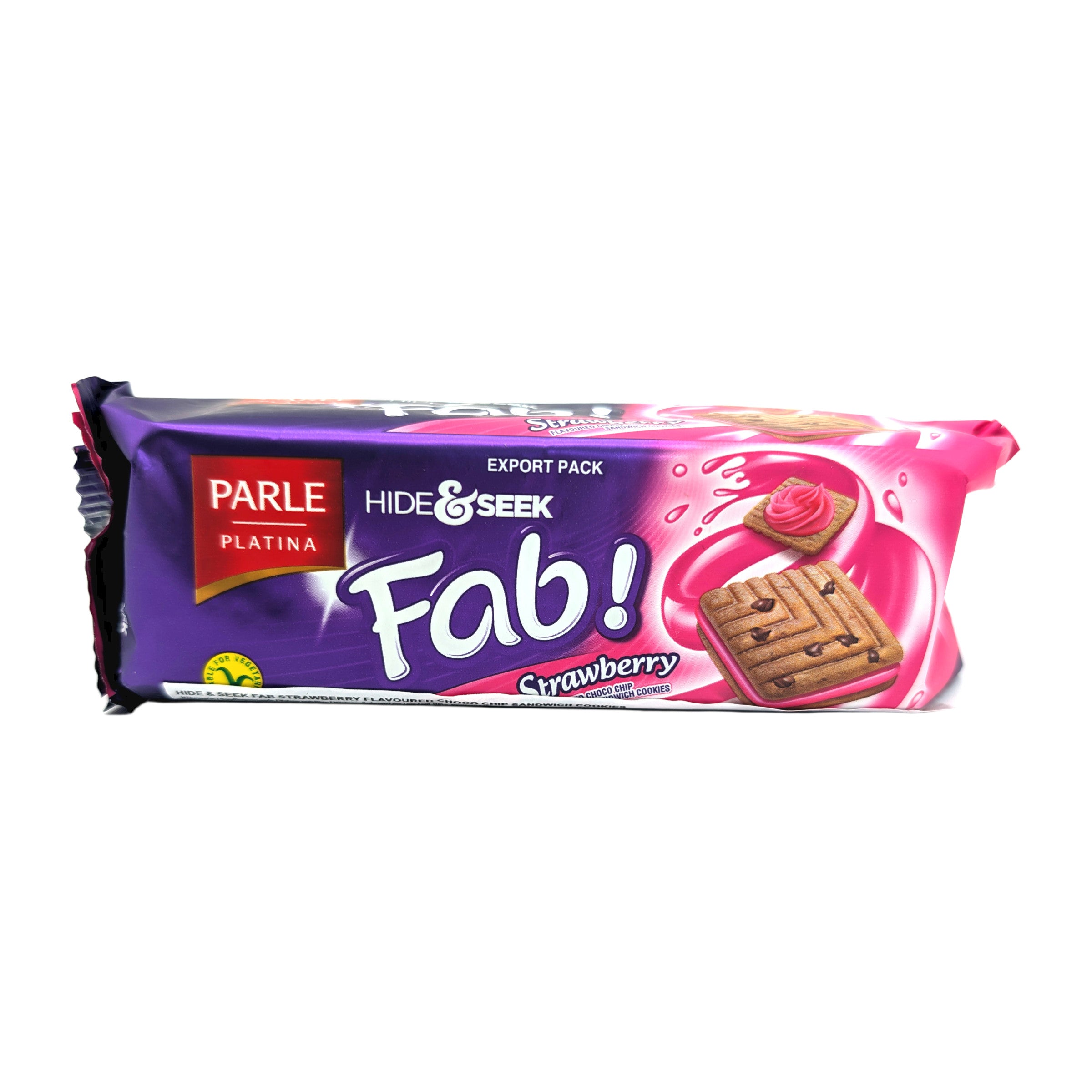 Hide & Seek Fab! Strawberry Flavoured Choco Chip Sandwich Cookies ...